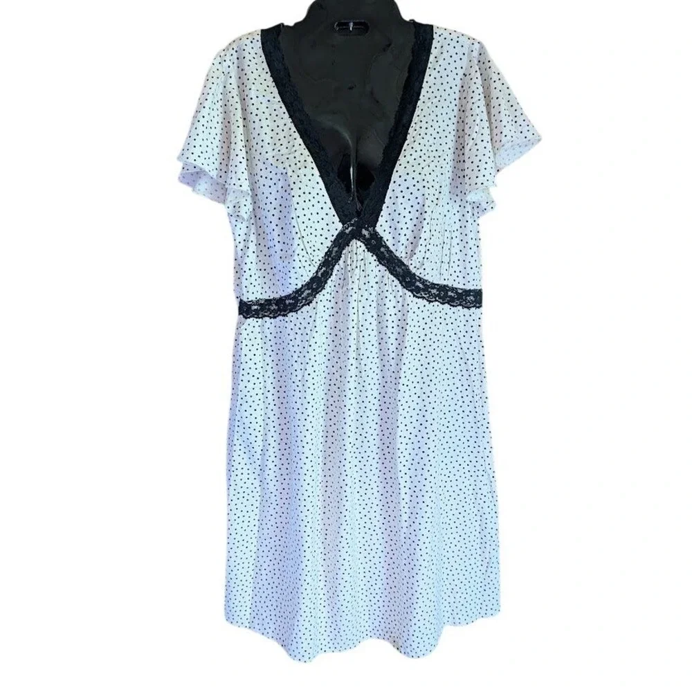 Old Navy | Dresses | Old Navy Maternity Dress Women M Polka Dot Lace ...